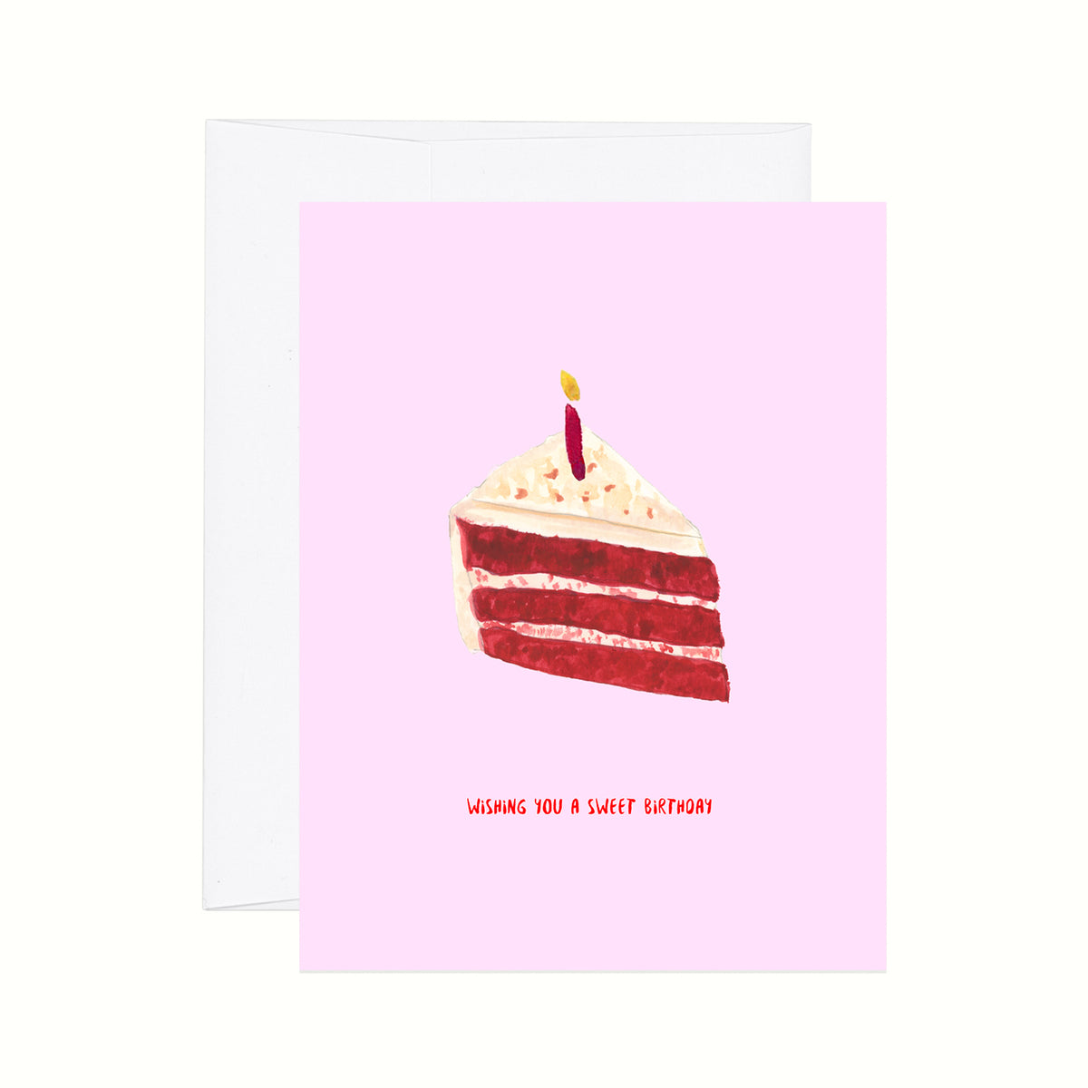 Red Velvet Cake Watercolor Greeting Card – margaret joy